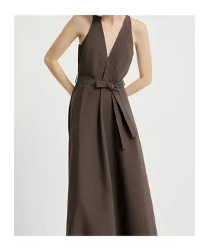 Brunello Cucinelli Techno Cotton Poplin Belted Dress