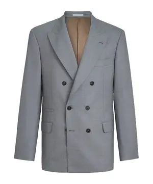 Brunello Cucinelli Virgin-wool And Silk Lightweight Hopsack One-and-a-half Breasted Blazer