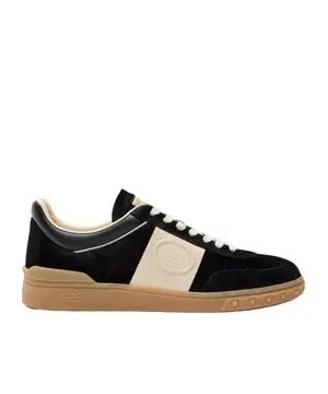Valentino Garavani Upvillage Panelled Suede Sneakers - Black