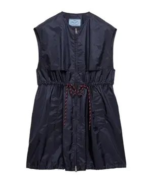 Prada Sleeveless Re-nylon Mini Dress - Black