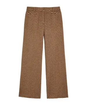 Missoni Missoni Chevron Wide-Leg Wool-Blend Trousers Brown
