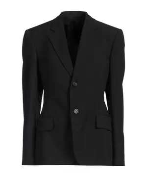 Balenciaga A Simple Single-breasted Suit Jacket - Black