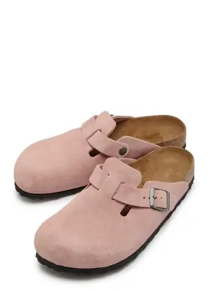 BIRKENSTOCK Boston Brushed Suede Clogs
