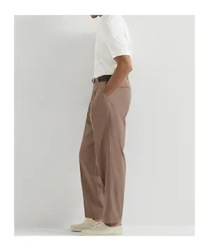 Brunello Cucinelli Cotton Crêpe Batavia Trousers With Pleat