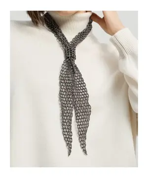 Brunello Cucinelli Sterling Silver Tie