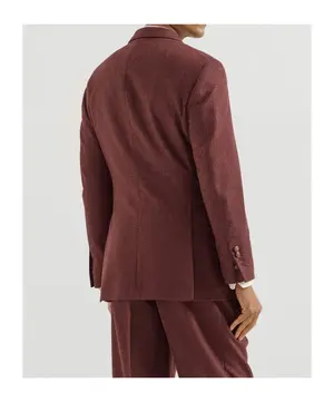 Brunello Cucinelli Virgin Wool And Cashmere Flannel Cavallo Tailor Blazer