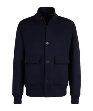 TOD'S Button-up Bomber Jacket - Blue