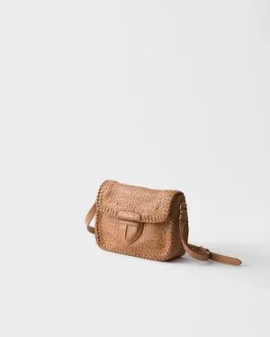 Prada Woven Leather Mini Shoulder Bag