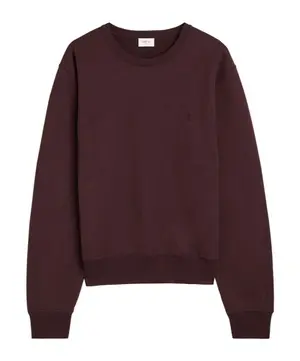 Saint Laurent Logo-embroidered Cotton Sweatshirt - Red