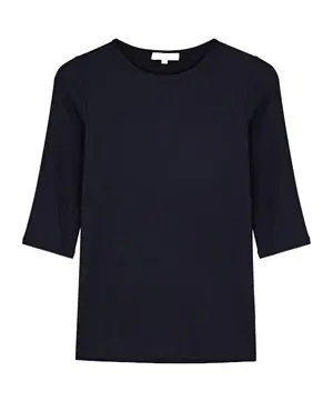 Vince Ribbed Stretch-jersey Top - Black