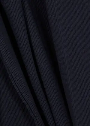 Vince Ribbed Stretch-jersey Top - Black