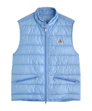 Moncler Gui Quilted Shell Gilet - Blue