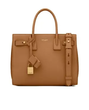 Saint Laurent Sac De Jour Baby In Supple Grained Leather - Brown