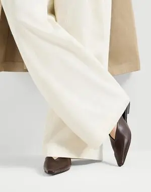 Brunello Cucinelli Calfskin Slingback Flats