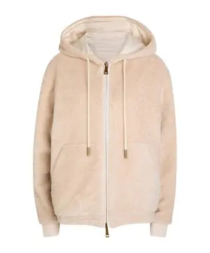 Moncler Reversible Hooded Fleece And Shell Cardigan