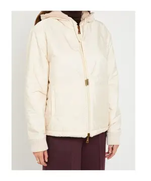 Moncler Reversible Hooded Fleece And Shell Cardigan