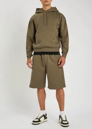 Saint Laurent Logo-embroidered Hooded Cotton Sweatshirt