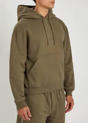 Saint Laurent Logo-embroidered Hooded Cotton Sweatshirt