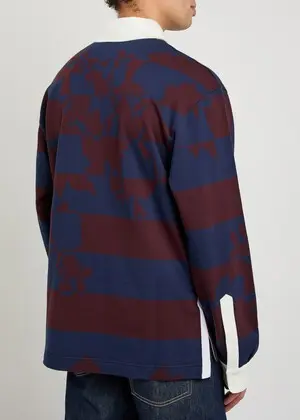 Dries Van Noten Hucho Patterned Cotton Rugby Top