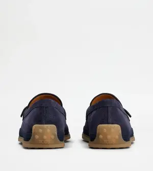 TOD'S Suede Loafers With Buckle Detail