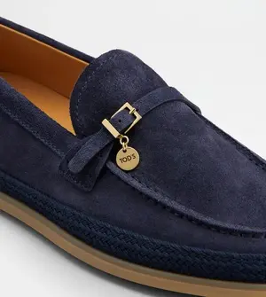 TOD'S Suede Loafers With Buckle Detail