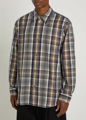 Studio Nicholson Checked Brushed-cotton Shirt