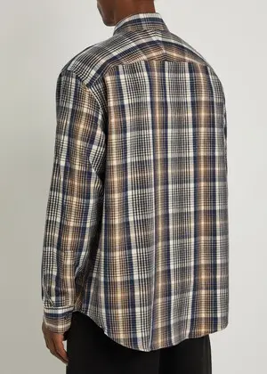 Studio Nicholson Checked Brushed-cotton Shirt