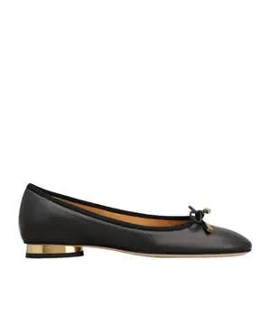 TOD'S Round Toe Ballet Flats With Bow Detailing