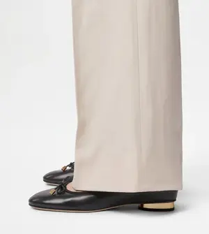TOD'S Round Toe Ballet Flats With Bow Detailing