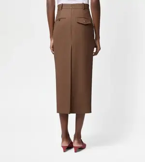 TOD'S Midi Skirt In Linen