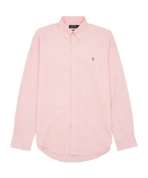 Polo Ralph Lauren Piqué Cotton Oxford Shirt Nude