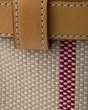 Prada Buckle Small Canvas And Leather Bag
