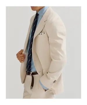 Brunello Cucinelli Cotton And Virgin Wool Gabardine Deconstructed Blazer