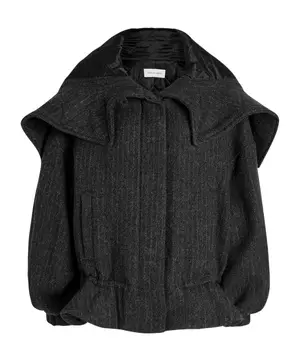 Dries Van Noten Villa Hooded Quilted Wool Jacket