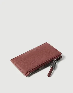 Brunello Cucinelli Logo Leather Card Holder