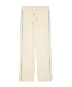 Casablanca Striped Wool And Cashmere-blend Sweatpants - White