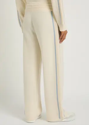 Casablanca Striped Wool And Cashmere-blend Sweatpants
