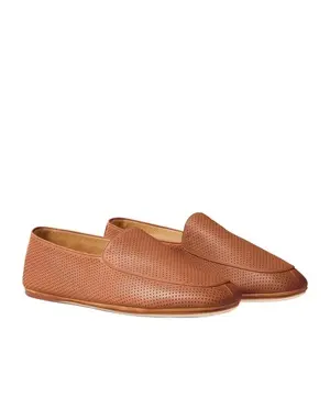 Loro Piana Anton Walk Loafers In Perforated Lambskin