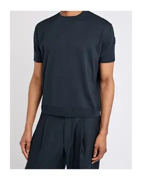 Moncler Knitted Silk-blend T-shirt