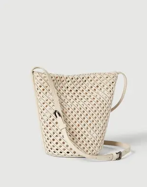 Brunello Cucinelli Duo Pouch Bag In Precious Cotton Net