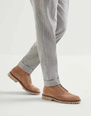 Brunello Cucinelli Lace-up Suede Ankle Boots