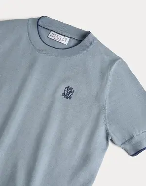 Brunello Cucinelli Lightweight Cotton Knit T-shirt With Logo