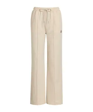 Moncler Moncler Pintuck Straight-Leg Cotton Sweatpants Nude