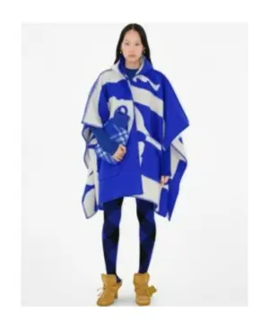 Burberry Ekd Hooded Wool Cape