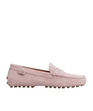 TOD'S Tod's Round Toe Slip-On Loafers Nude