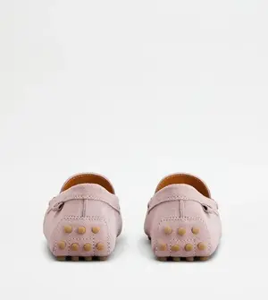 TOD'S Round Toe Slip-on Loafers - Nude