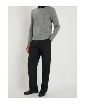Polo Ralph Lauren Cable Knit Wool-cashmere Blend Sweater With Logo