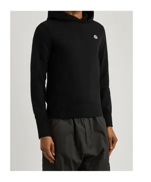 Moncler Logo-appliquéd Hooded Cotton Sweatshirt