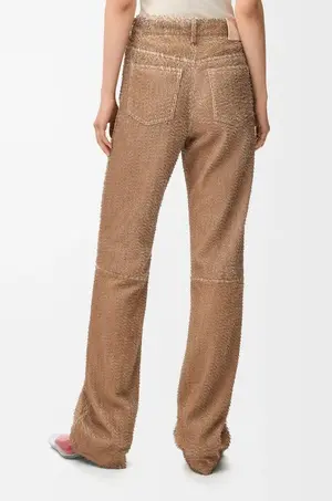 Loewe Nappa Lambskin Trousers With Feather-inspired Fringes
