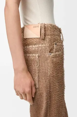 Loewe Nappa Lambskin Trousers With Feather-inspired Fringes